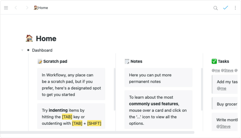 Workflowy template - Switch from Evernote